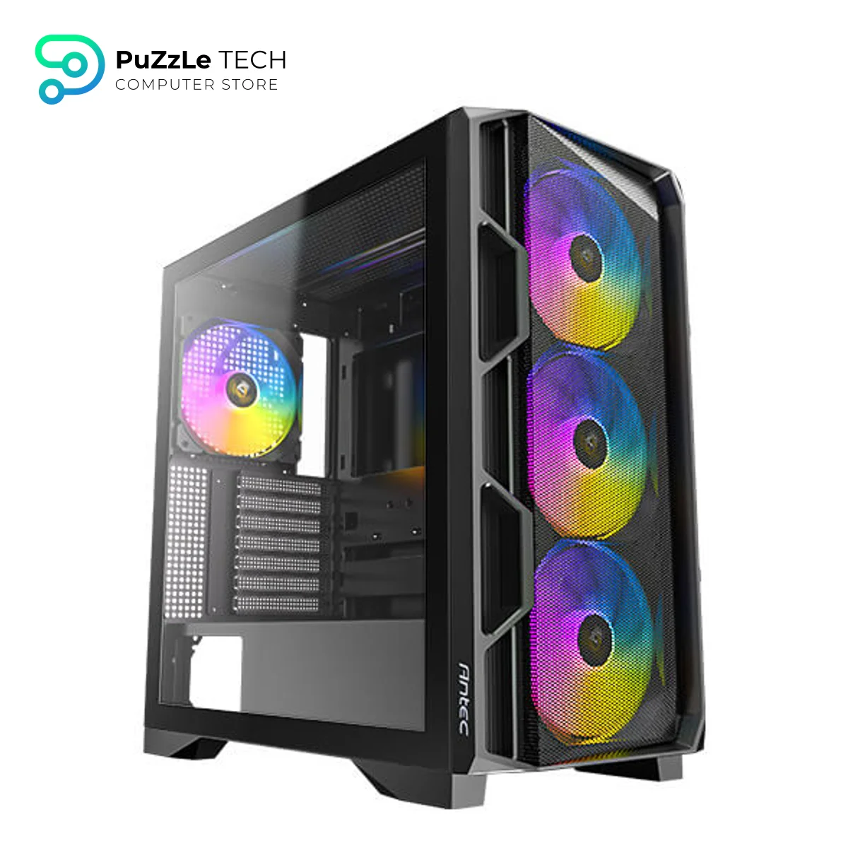 Antec AX1000 ARGB Mid-Tower Gaming Case - High-Airflow Design with 4 ...